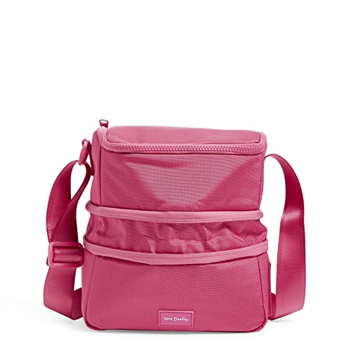 Vera Bradley Women's Recycled Lighten Up Reactive Expandable Lunch Cooler Lunch Bag, Raspberry Sorbet, One Size