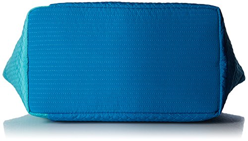 Vera Bradley Women's Microfiber Hadley East West Tote Bag, Bahama Bay and Turquoise Sea, One Size