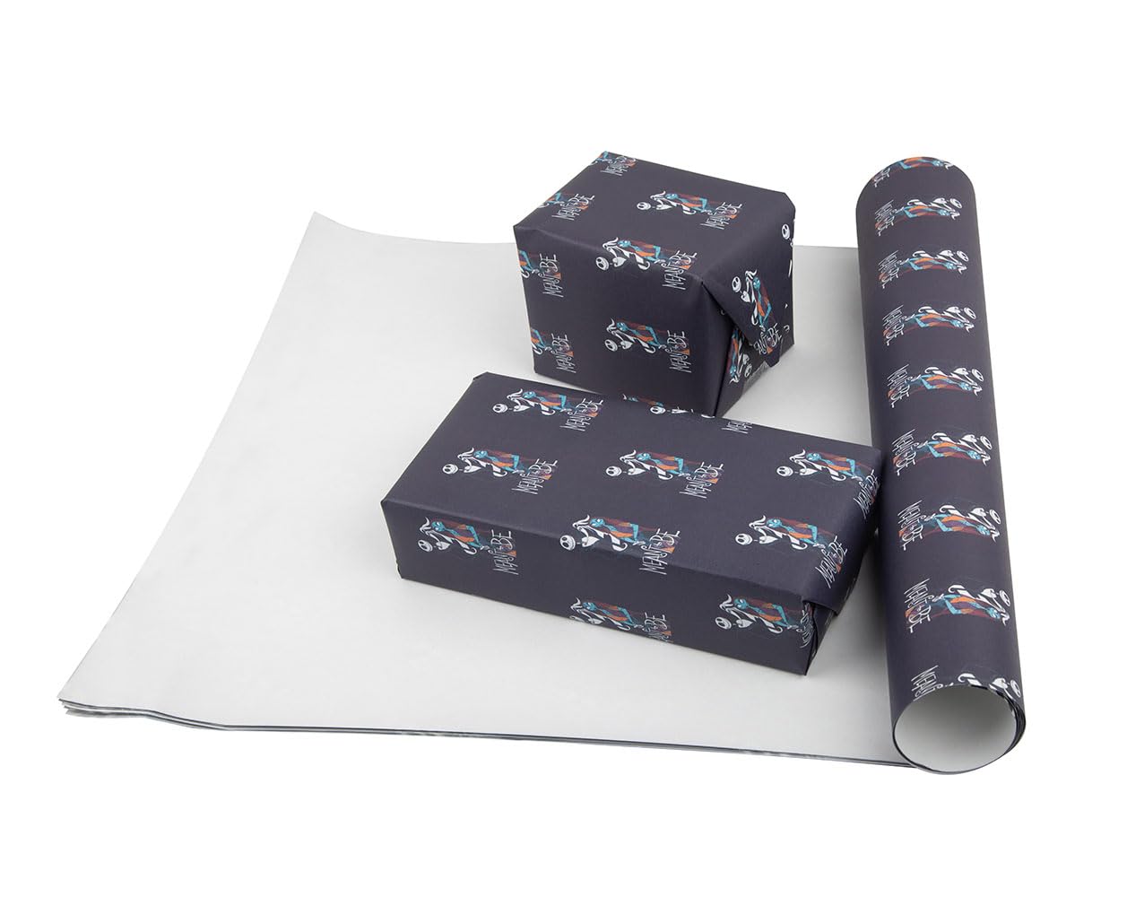 ZIGFRUIT 10 Sheets Funny Nightmare Before Christmas Holidays Wrapping Paper Roll for Gifts 17”x27.5” Per Sheet(10 Sheets in A Roll Not Folded Sheets)