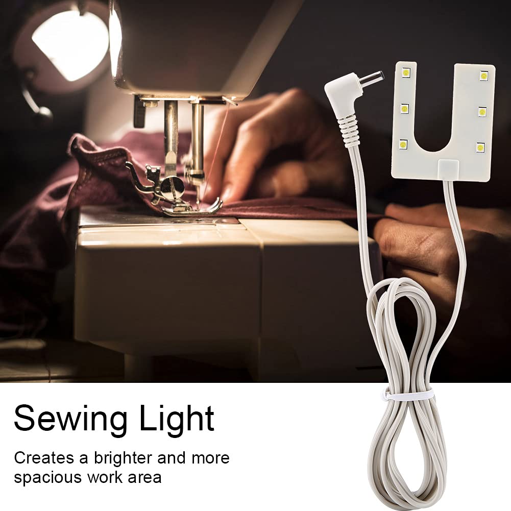 Zixyqol LED Work Light for Flat car Sewing Machine 0.3W 6-LED Sewing Machine Accessory U-Shaped Table Lamp Eye Protection and Energy Saving