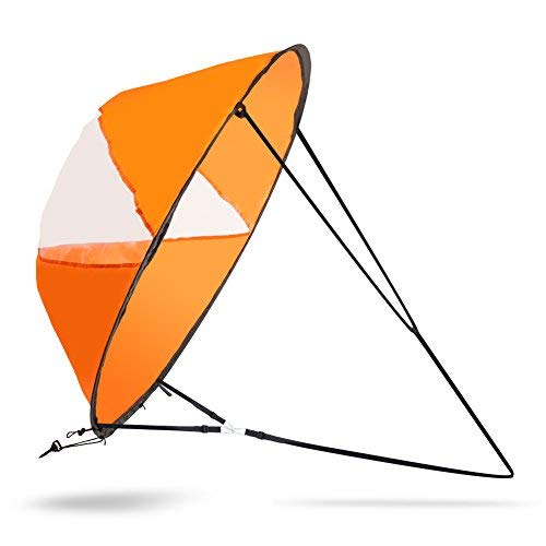 VGEBY Wind, 42inch Kayak Foldable Wind Paddle Fold-able Downwind for Kayaks, Canoes, Inflatable Boats, Paddle Board Boating Supplies Kayak Kayak Wind