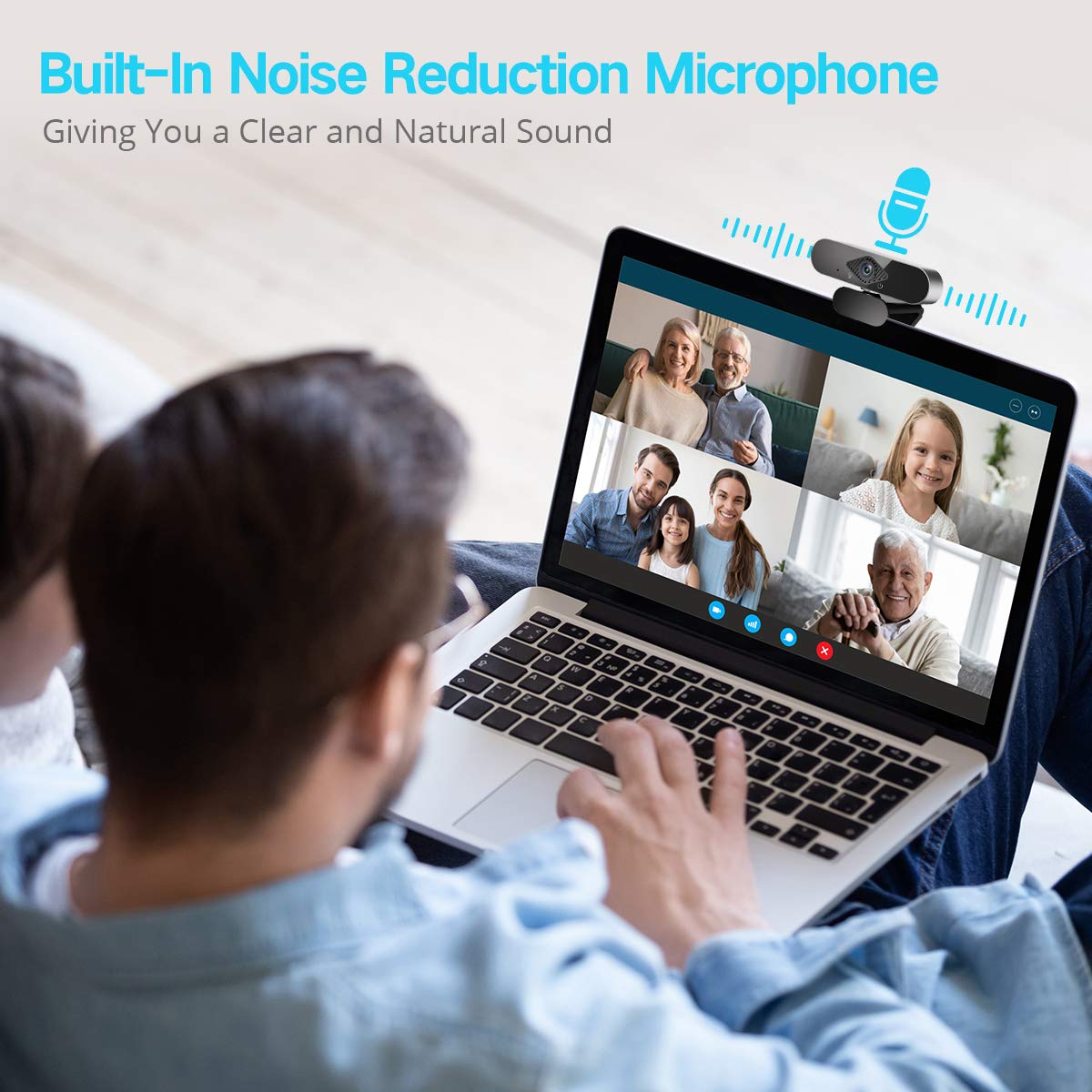Webcam with Microphone for Desktop,1080p Webcam Built-in Mic, Streaming Computer USB Web Camera for Video Conferencing, Teaching, Streaming, and Gaming