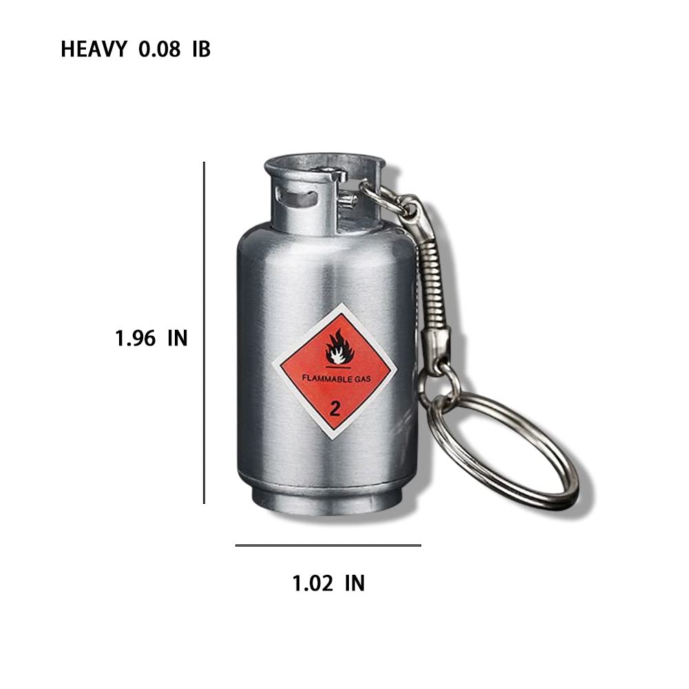 YUIQIEUY Permanent Match Lighter,Flint Metal Keychain Match,Fire Starter Permanent Match,Waterproof Emergency Survival Camping Keychain Lighter for Outdoor(Without Gas) (Green Gas Tank)