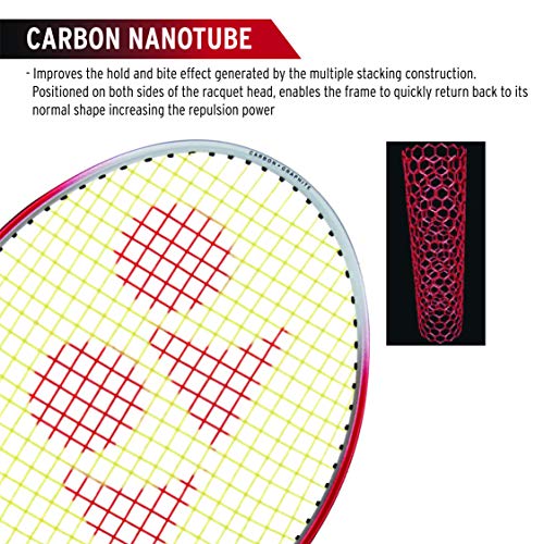 YONEX Carbonex 8000 Plus, 3U-G4 (White/Red)