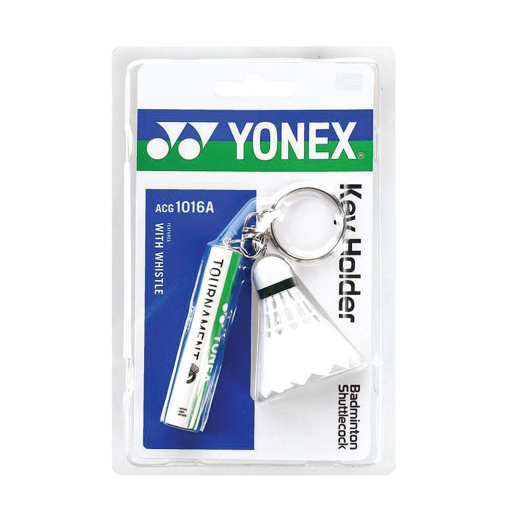 YONEX Key Chain Badminton Shuttlecock Type with Whistle(Acg1016a) White
