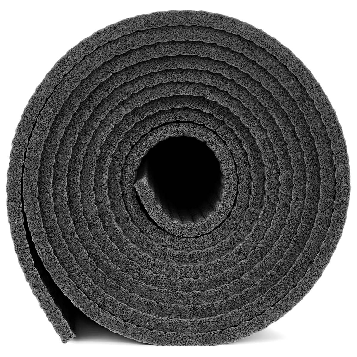 YogaAccessories 1/4" Thick High-Density Deluxe Non-Slip Exercise Pilates & Yoga Mat, Two Tone - Black/Purple