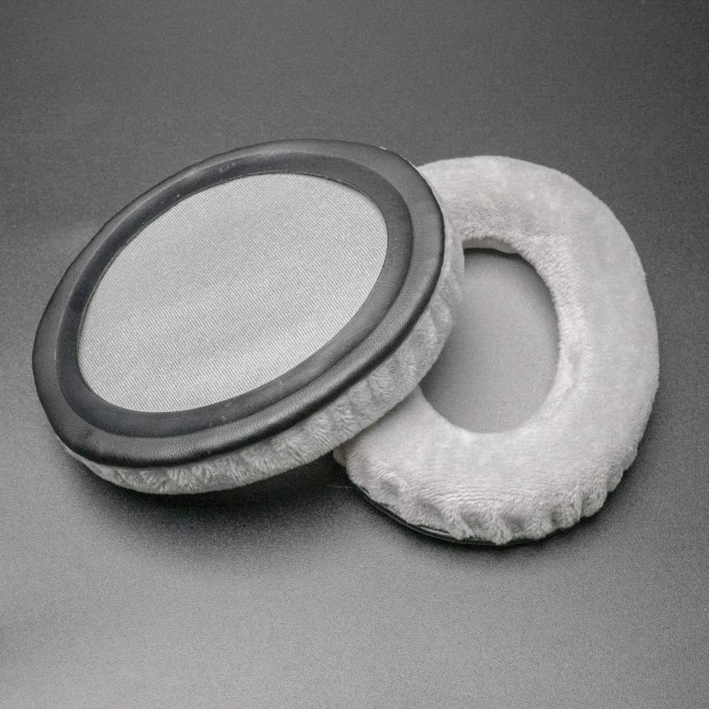 Voarmaks Soft Velvet Nap Velour Ear Pads Grey Foam Cushions Replacement EarPads Compatible with Bose A20 X A10 Aviation Headset for Comfortable Extended Wear