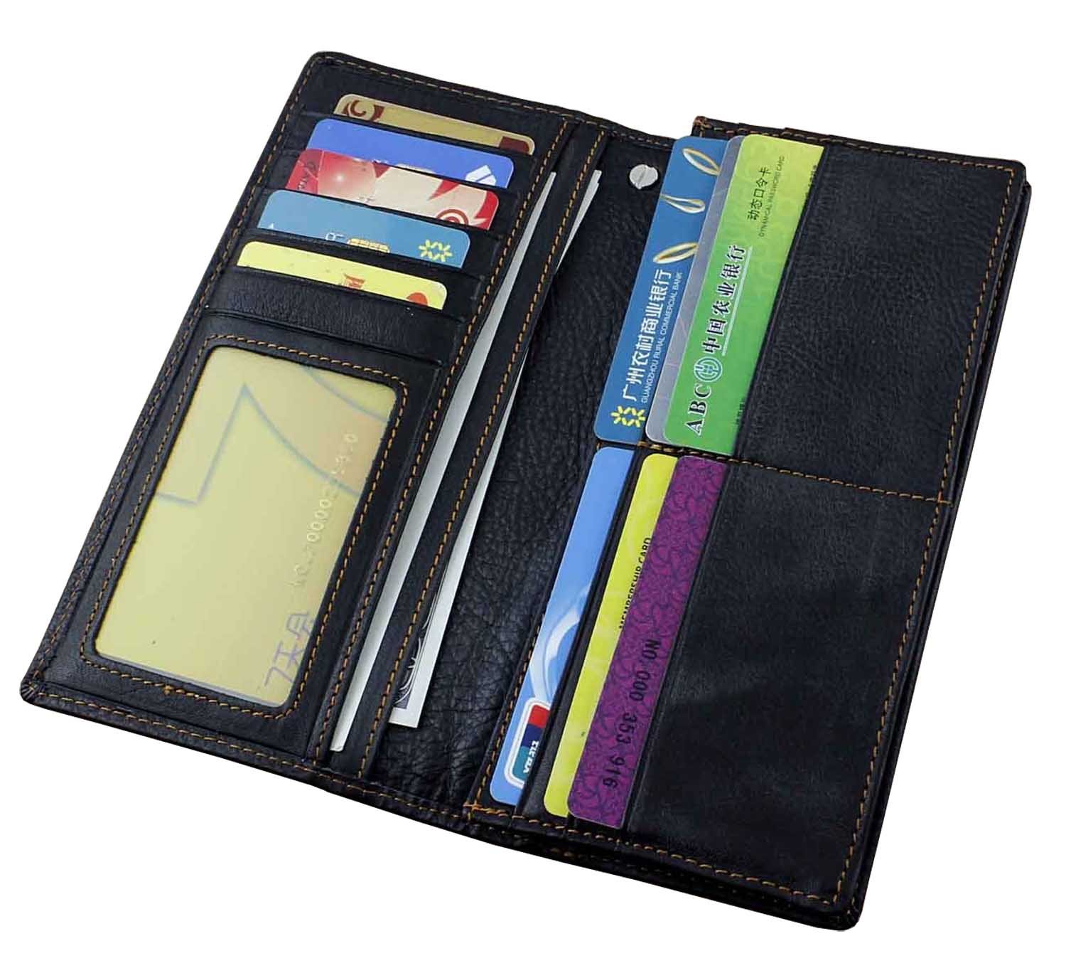 vogueteen Real Leather Mens Biker Card/Money Long Wallet Purse W/Jeans Key Chain