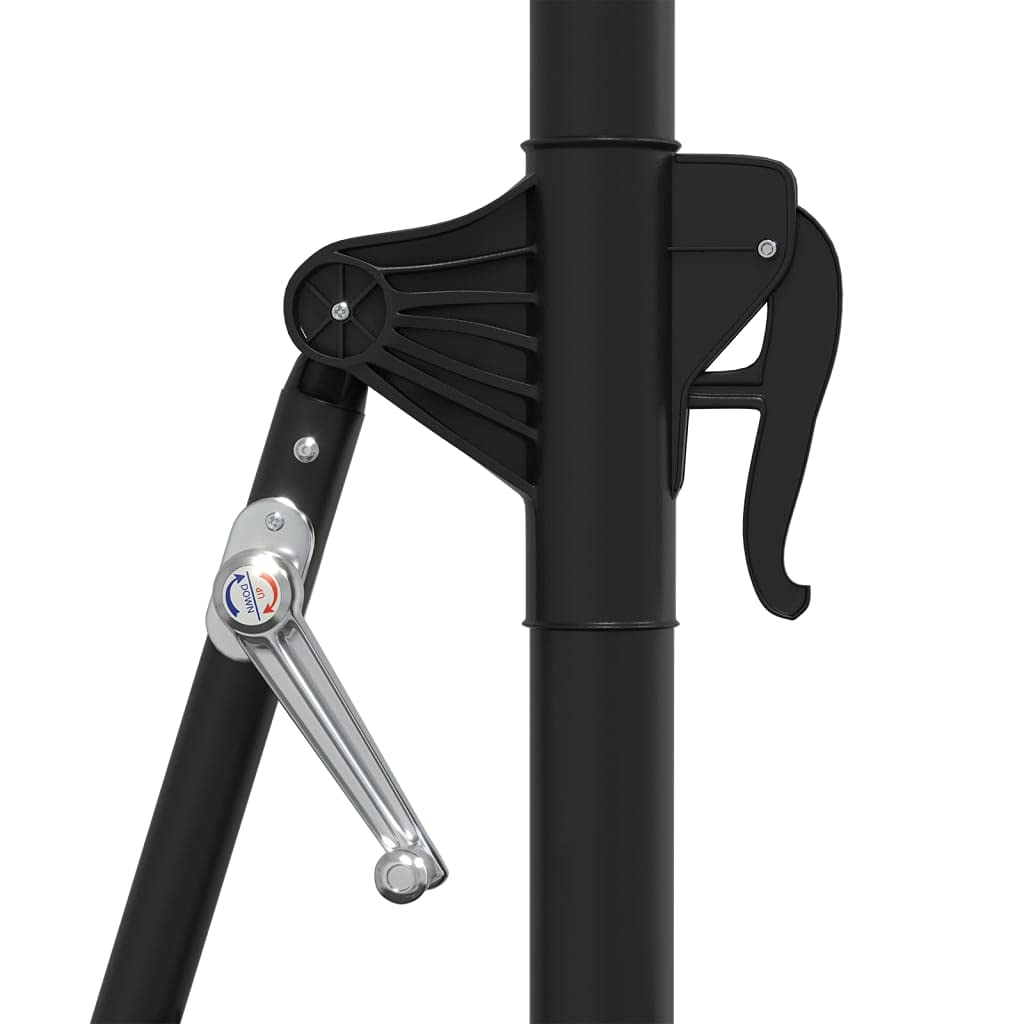 VRAXO Wall-Mounted Parasol with Metal Pole 118.1" Anthracite,Outdoor Umbrellas & Sunshades-22.55lbs