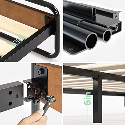 ZINUS Therese Metal Platform Bed Frame / No Box Spring Needed / Wood Slat Support / Easy Assembly, Twin