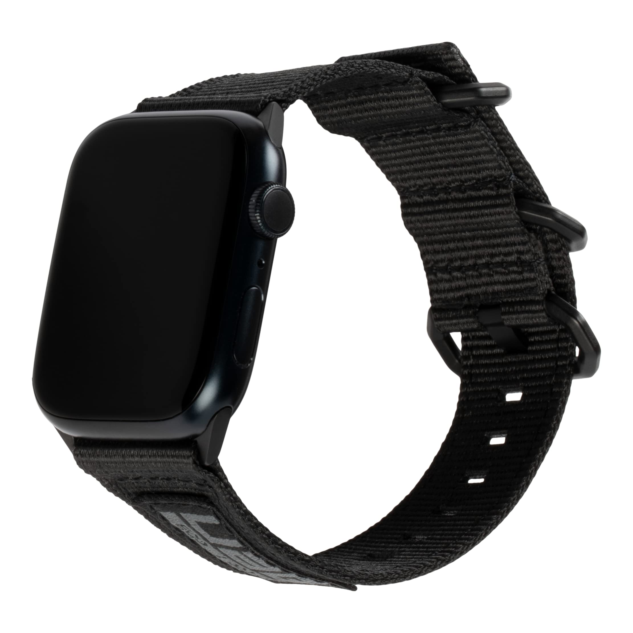 URBAN ARMOR GEAR UAG Compatible with Apple Watch Band 49/45/44/42mm for iWatch Series Ultra 2/9/Ultra/SE2/8/1-7/SE Nato Eco Graphite/Black (New Edition) Nylon Sport Adjustable Replacement Strap