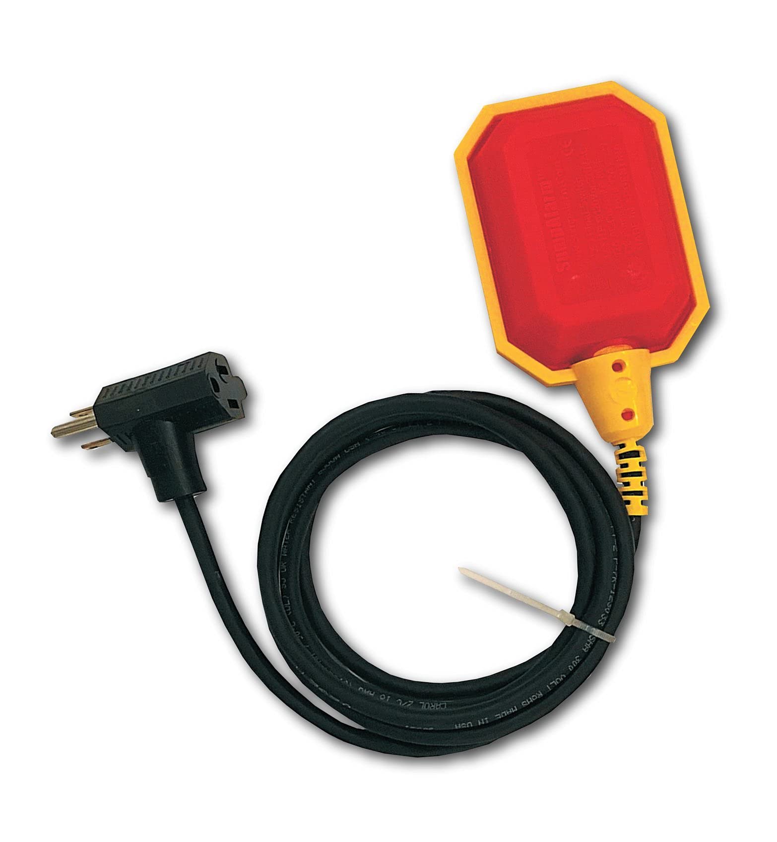 WaterBoss Sump Pump Float Switch - Universal Water Level Sensor with 10-Ft Tether and Piggyback Plug for Grinder, Septic Pump and Sewage - Honeywell Microswitch Rated for 1M Cycles, IP68 Waterproof