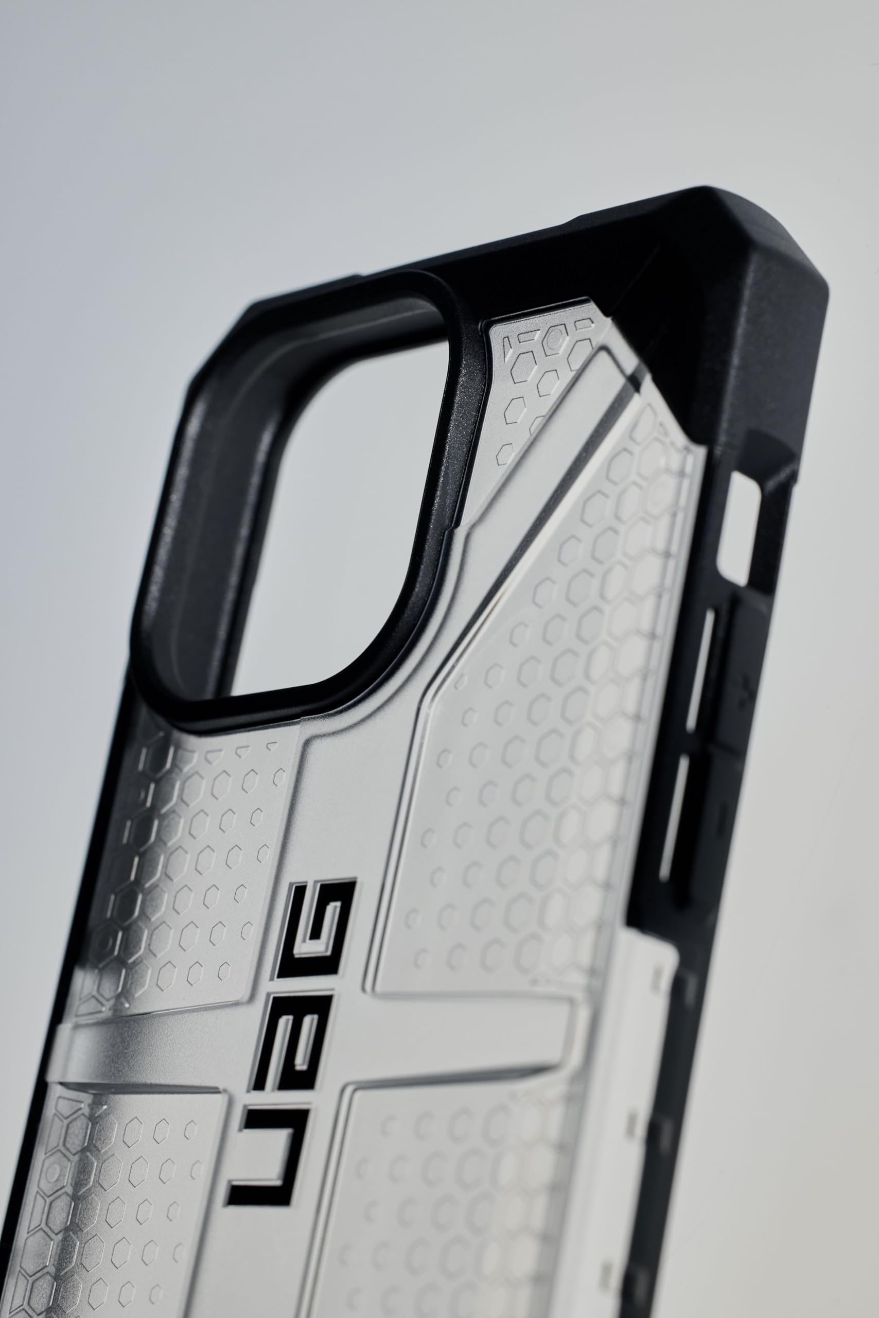 URBAN ARMOR GEAR UAG Designed for iPhone 15 Pro Max Case Plasma Ash 6.7" Bundle with UAG Paracord Lanyard Adjustable Wrist Strap Black