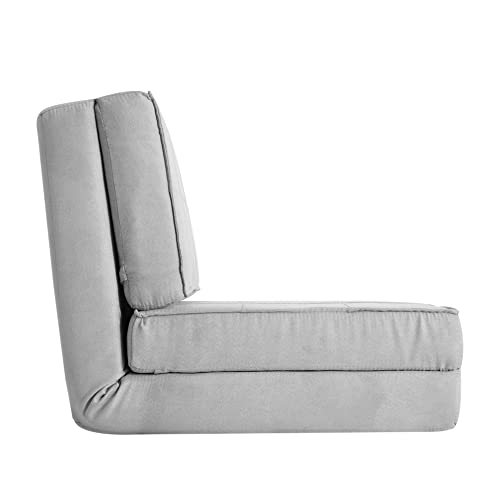 Urban Lifestyle Ultra Suede Convertible Flip Chair, L28.5 x W29.53 x H23.0, Grey