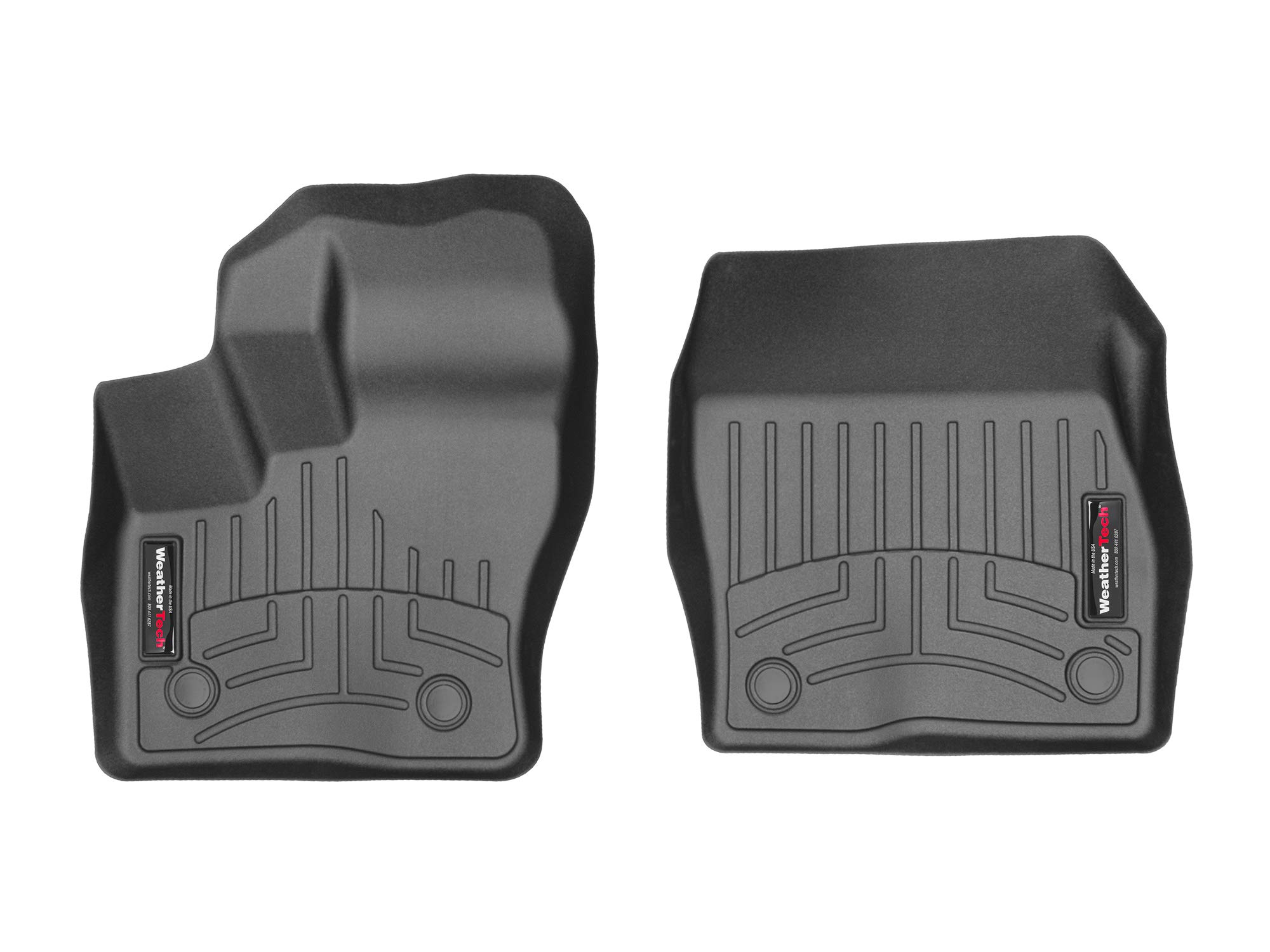 WeatherTech Custom Fit FloorLiners for Ford Transit Connect - 1st Row (445991V), Black