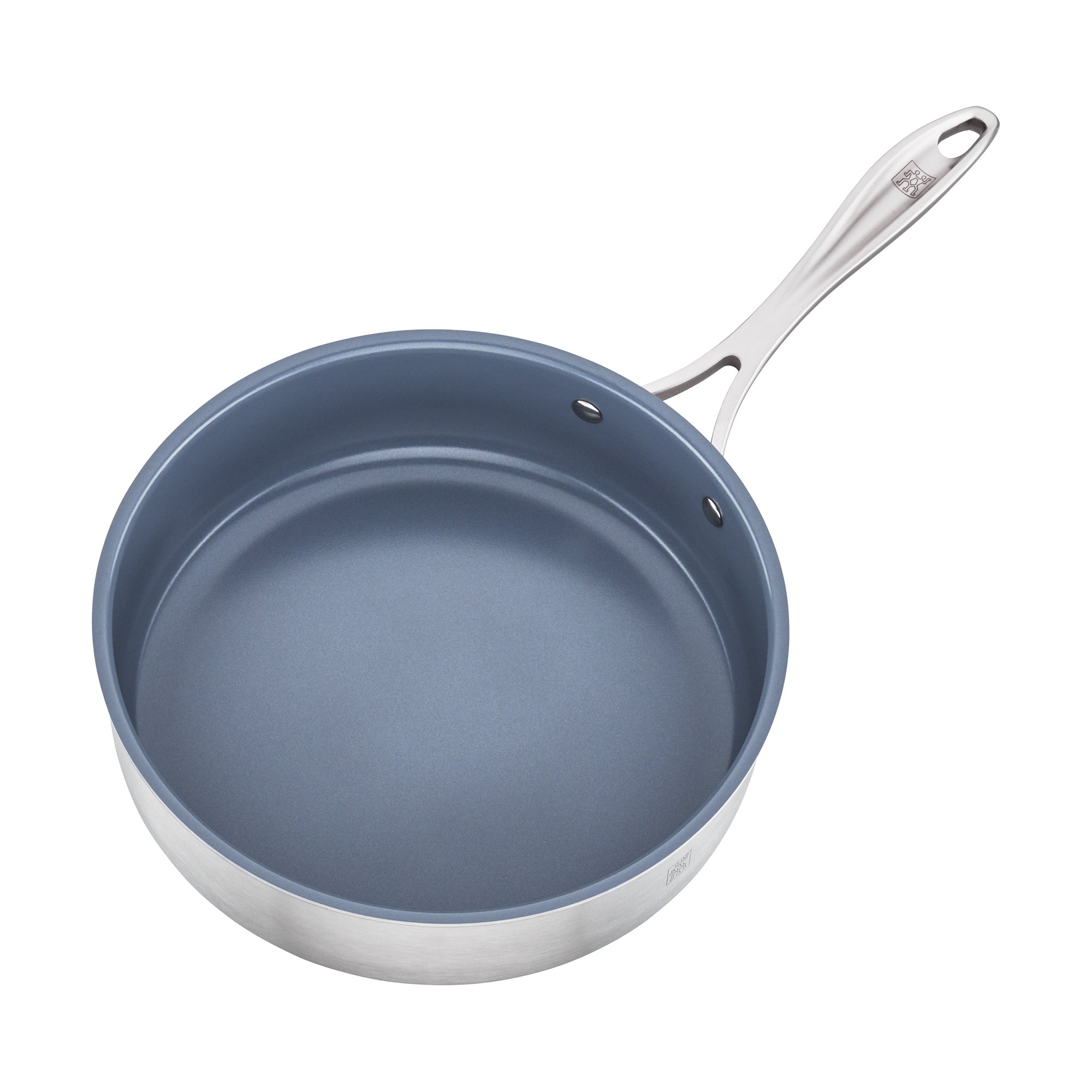 ZWILLING Spirit Ceramic Nonstick Saute Pan, 3-qt, 2-inch, Stainless Steel