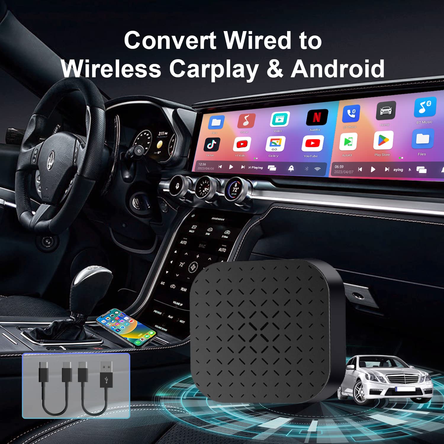 Wireless Carplay & Android Auto Wireless Adapter