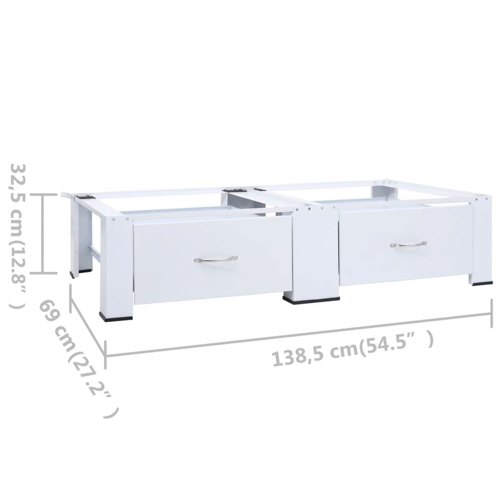 YEZIYIYFOB Double Washing and Drying Machine Pedestal Base Stand Stacking Kit Shelf Dryer Mini Refrigerator Cabinet Stackable Kit Utility Room, Washing Room Without Drawer Or Shelf