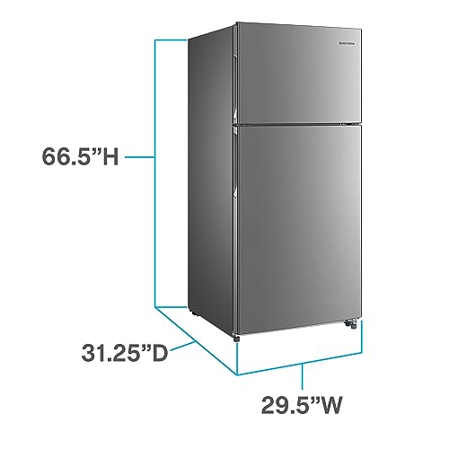 West Bend Frost Free Apartment Size Refrigerator, 18-Cu.Ft, Metallic