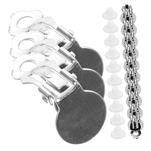VILLCASE 100 Sets Decor Ear Rings Earring Accessory Earring Making Parts Earring Base Safe Ear Clips Clip On Earring Backs Earring Findings Earring Making Supplies Chic Jewelry Copper