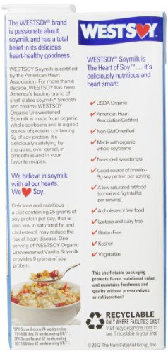 West Soy Organic Soymilk, Unsweetened Vanilla, 32 Fl Oz