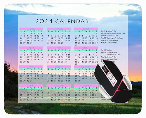 YENDOSTEEN Calendar 2024,Waves Ocean Surf Beach Office Mouse Pad Type 539