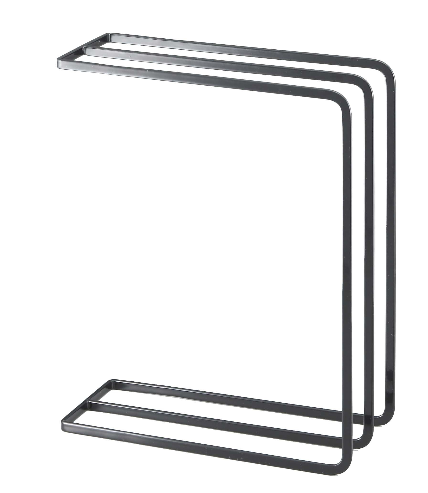 YAMAZAKI Dish Home Dishcloth Hanger | Steel | Towel Holder, One Size, Black