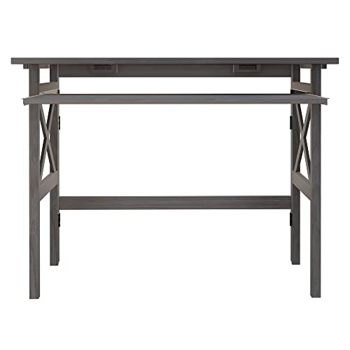 Winsome Wood Xander Computer Desk, Oyster Gray