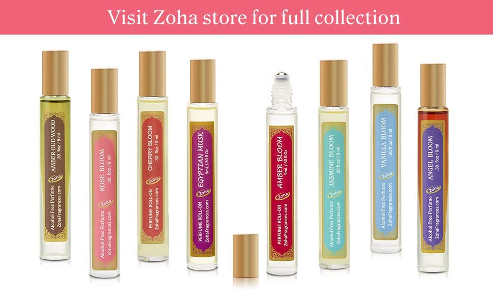 Zoha, Jasmine Bloom Perfume for Women and Men, Alcohol-Free Hypoallergenic Vegan Fragrance Oil Roll-On