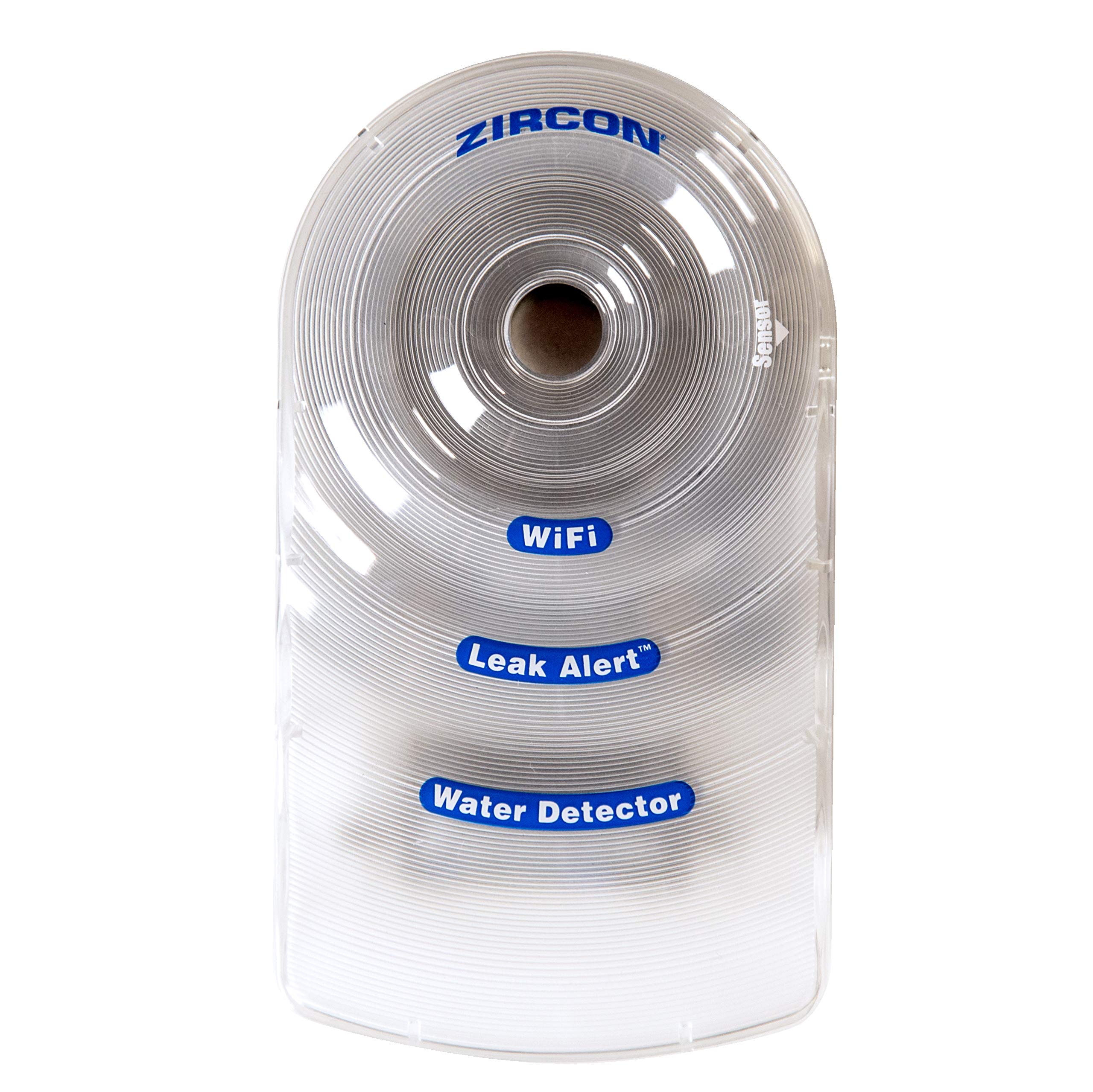Zircon Leak Alert Wifi - Smart Electronic Water Detector Alarm with Email, Audio & Visual Alerts - Battery Included