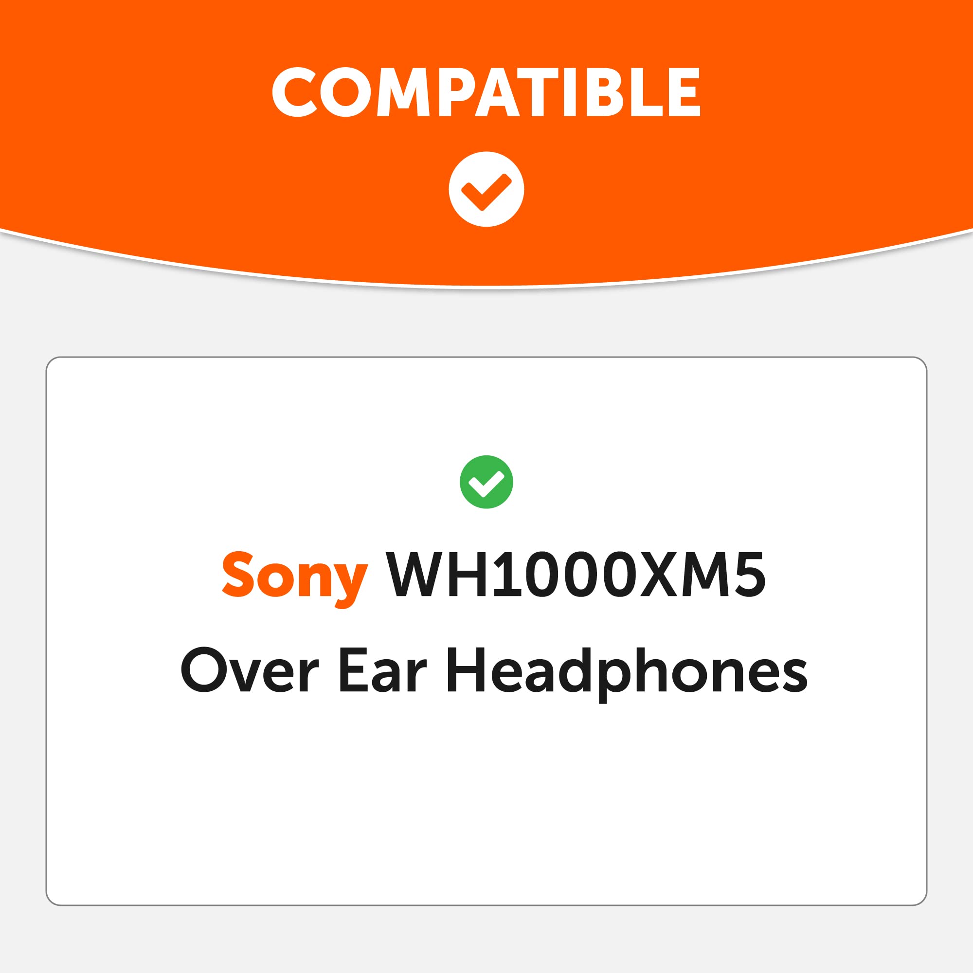 WC SweatZ XM5 - Protective Headphone Ear Covers for Sony WH1000XM5 by WC | Only Compatible with Sony XM5 Over Ear Headphones | Sweatproof & Easily Washable | 90's Black