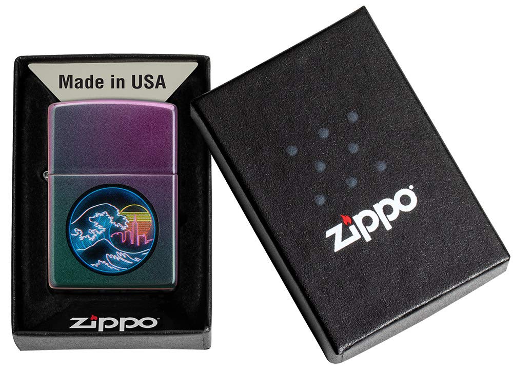 Zippo Great Vaporwave Iridescent Pocket Lighter, one Size
