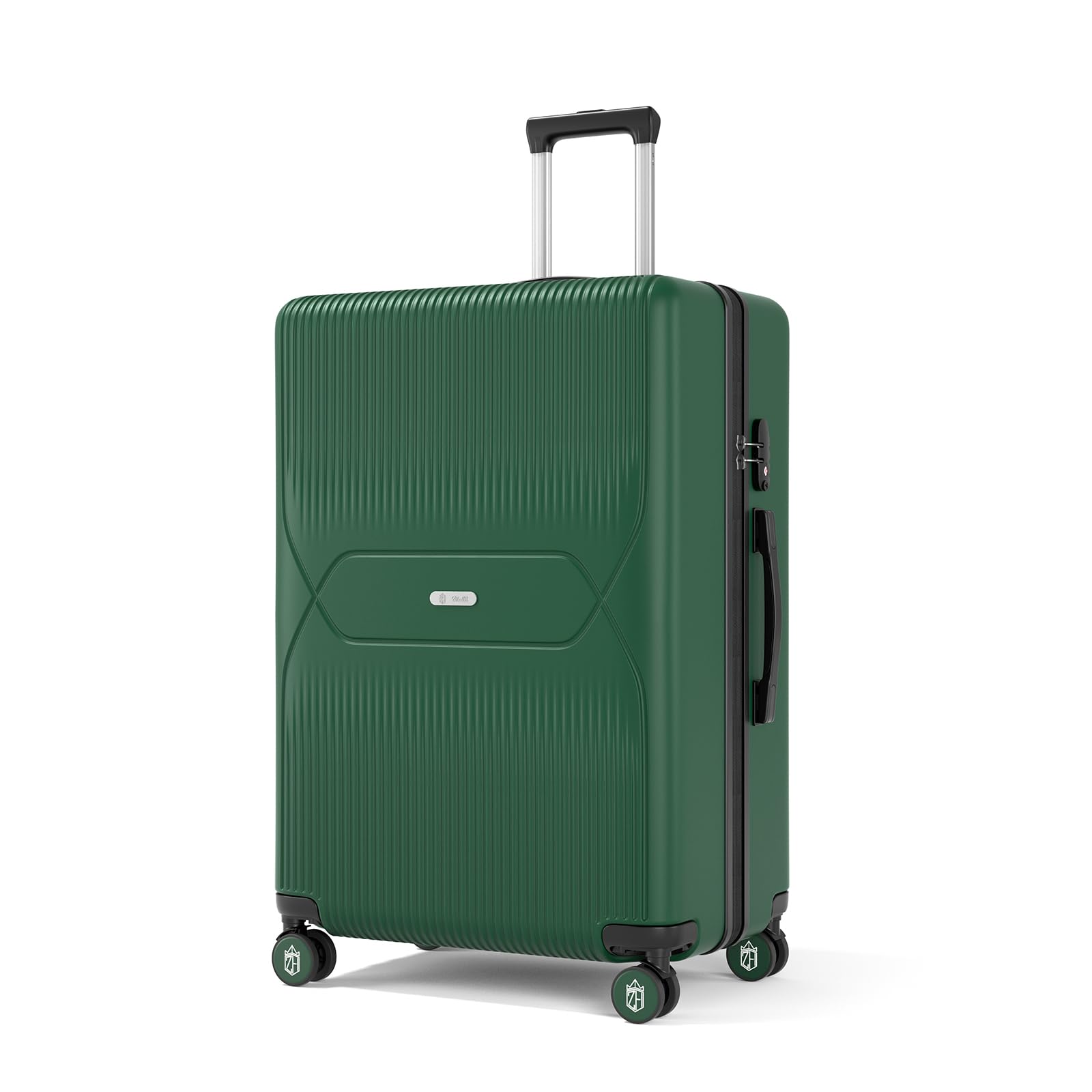 Zitahli Luggage 28 Inch, Expandable Suitcase Checked Luggage, PC Hard Case Luggage with TSA Lock Spinner Wheels YKK Zippers (Dark Green)