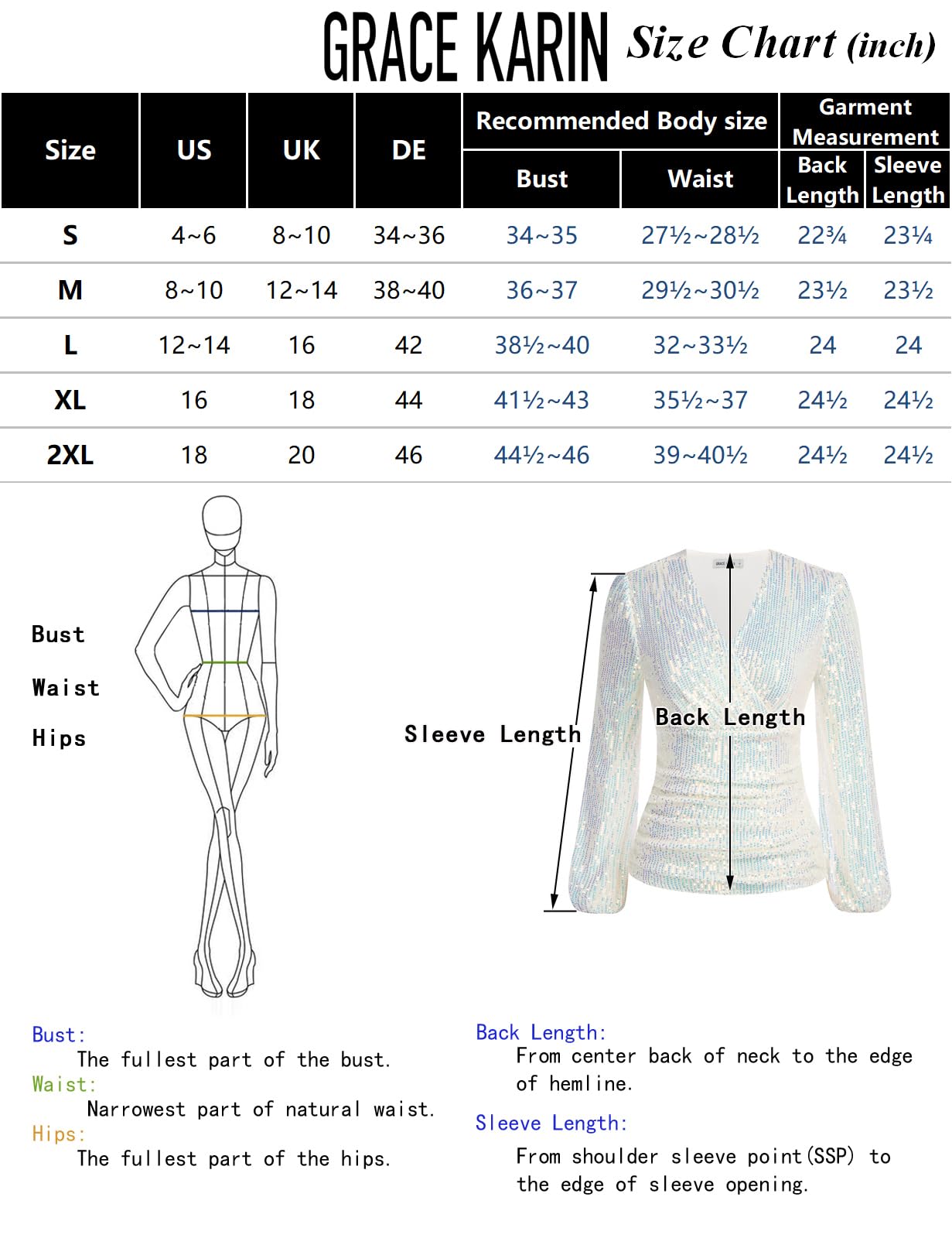 Women Tops Sequin Party Shirt V Neck Sparkly Shirts Long Sleeve Wrap Top Dazzling White M