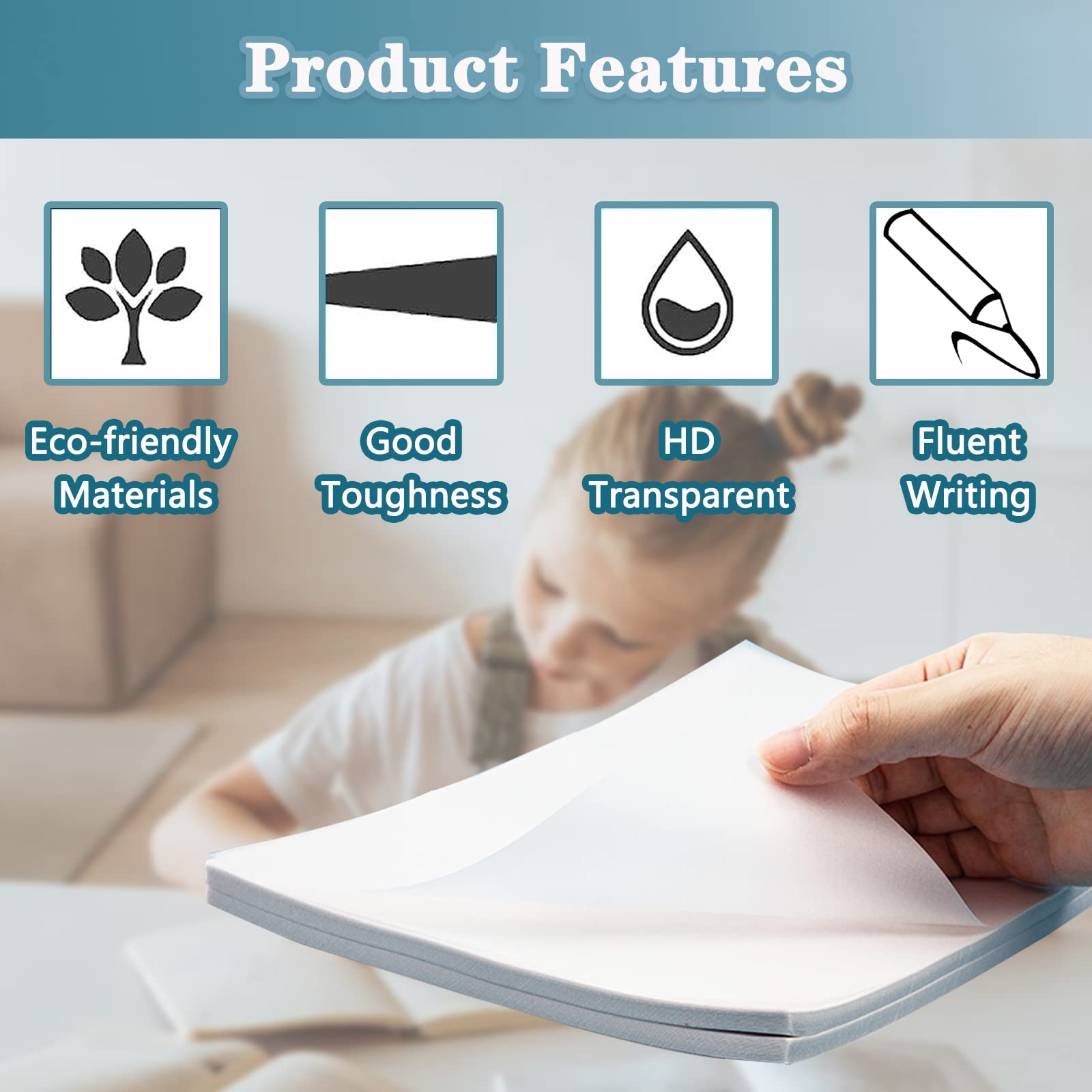 Tracing Paper, Drawing Paper 100 Sheets Transfer Paper A4 Size 8.3x11.7 Inches Tracing Paper Pad White Translucent Paper Drafting Paper for Preliminary Drawing Sketching Images for Pencil Ink Markers