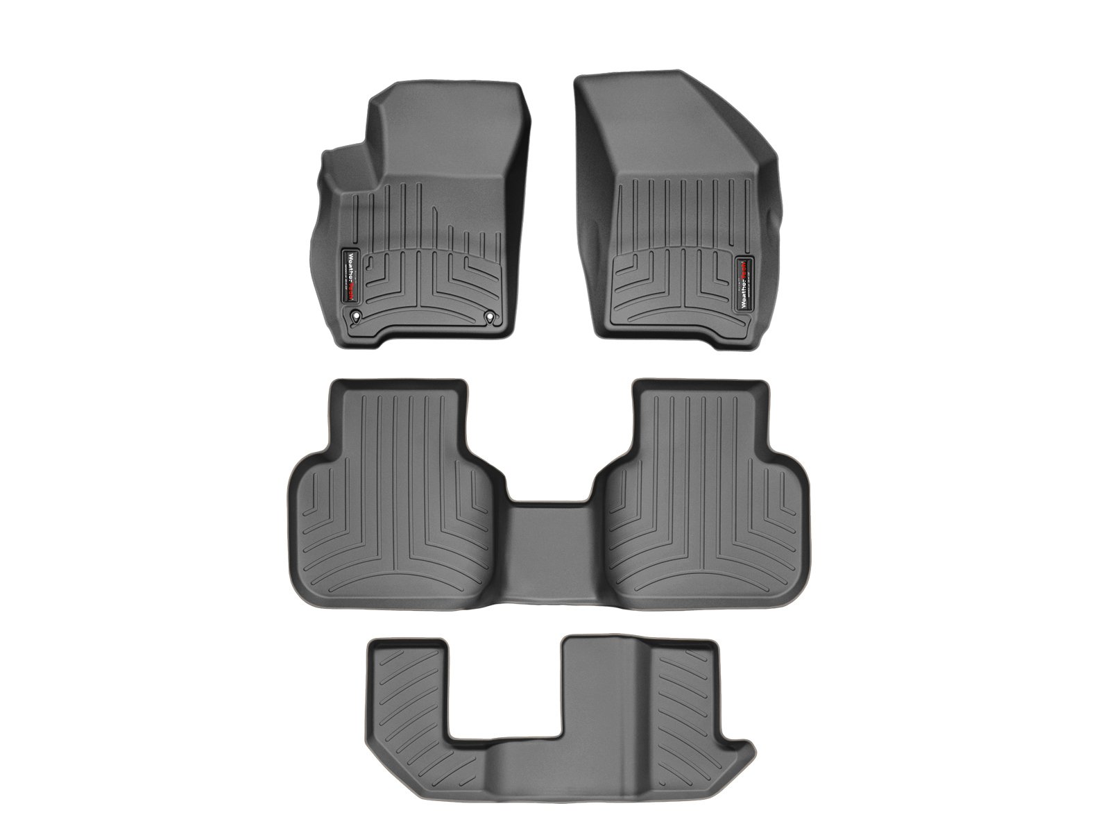 WeatherTech Custom Fit FloorLiners for Dodge Journey - Full Set (443771-442242-3), Black