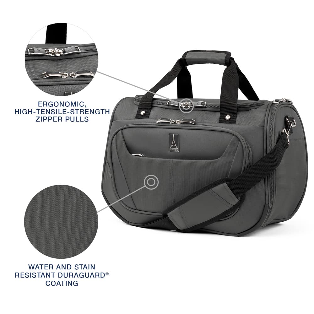 Travelpro Maxlite 5 Softside Lightweight Underseat Carry-On Travel Tote, Overnight Weekender Bag, Men and Women, Shadow Grey, 18-Inch