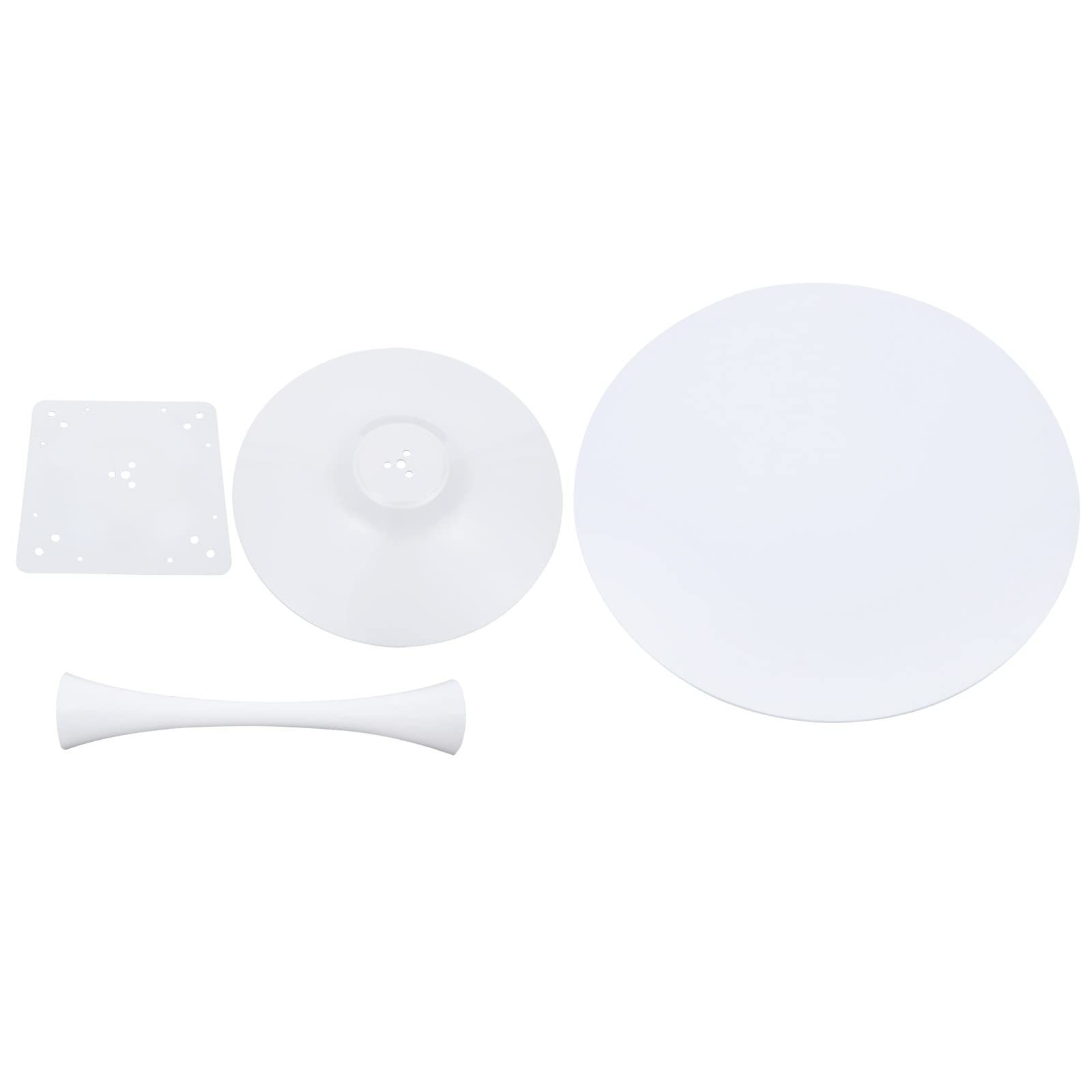 White Round Dining Table, 31.5 Inches Modern Tulip Kitchen Table wirh Sturdy Pedestal, Home White Coffee Table, Negotiation Table for Dining Room Living Room Cafe