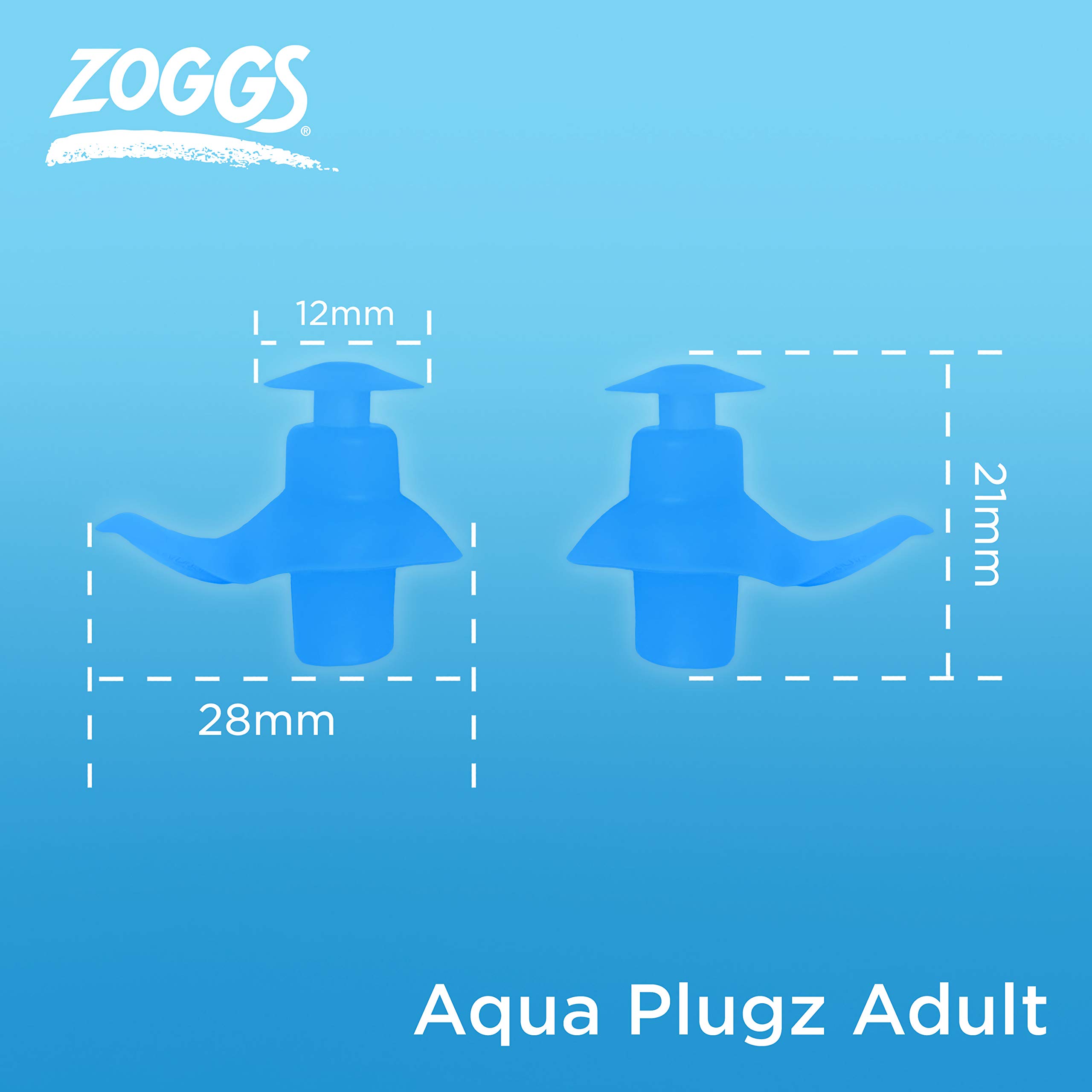 Zoggs 300659-400 Aqua Plugz - Hypo-Allergenic Silicone Ear PlugsBlue