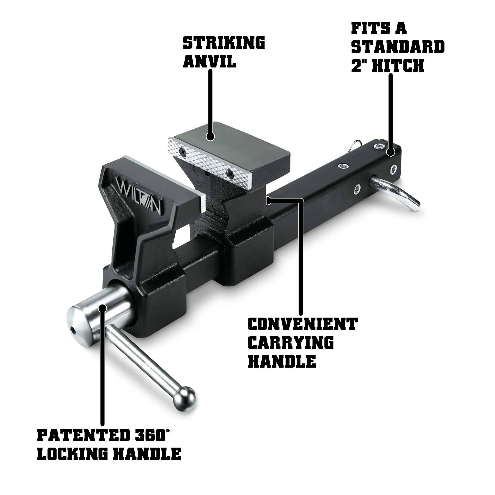 Wilton ATV All-Terrain Vise, 5" Jaw Width, 6" Max Jaw Opening, 4-1/4" Throat (10025)