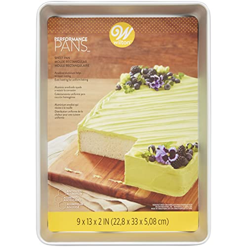 Wilton Performance Aluminum Pans 9 x 13-Inch Quarter Sheet Cake Baking Pan