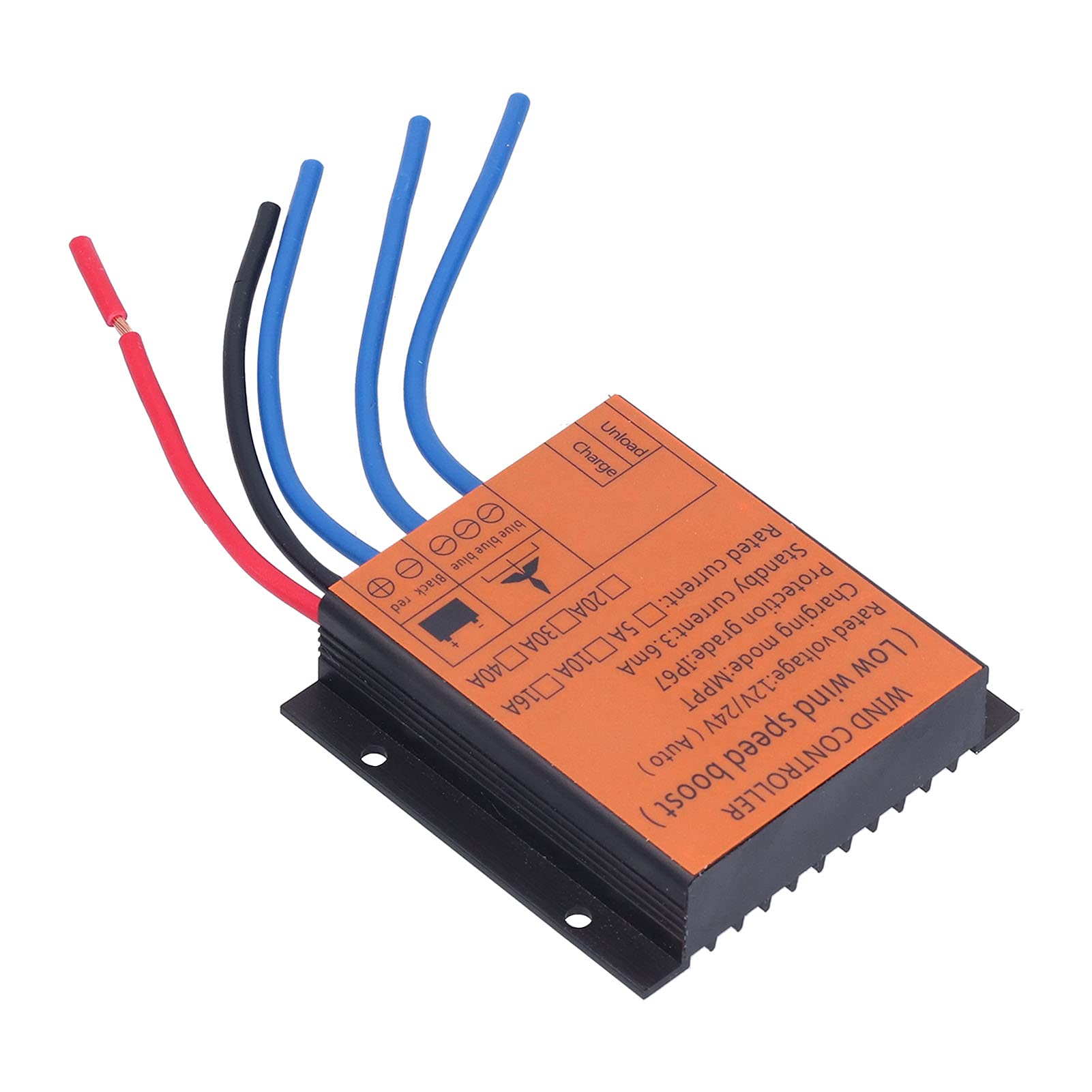 Wind Turbine Controller Low Voltage MPPT Regulator with LED Light 100W‑400W 12V 24V with LED Indicator(5A)