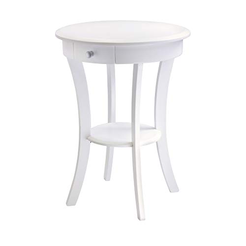 Winsome Wood Sasha Accent Table, White, 20 inches & Wood Claire Accent Table, White