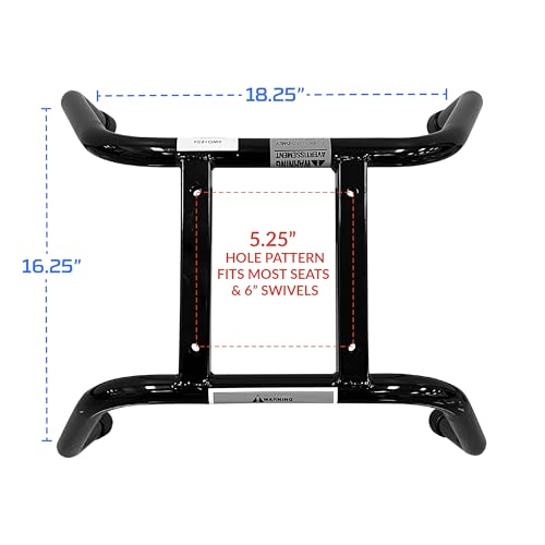 Wise 8WD1234 Portable Seat Stand for Boat Seats, Black Powder Coat Finish