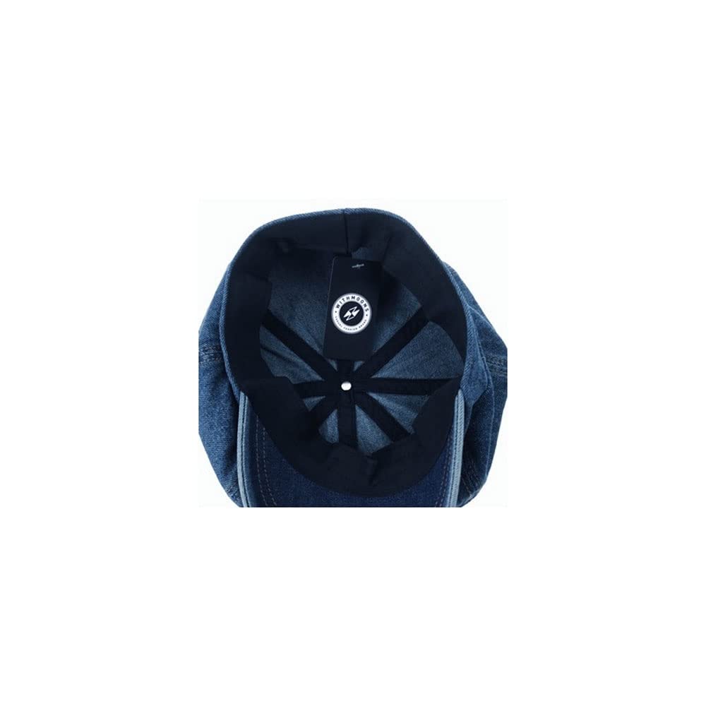 WITHMOONS Denim Cotton Newsboy Hat Baker Boy Beret Flat Cap KR3613 (Darkblue)