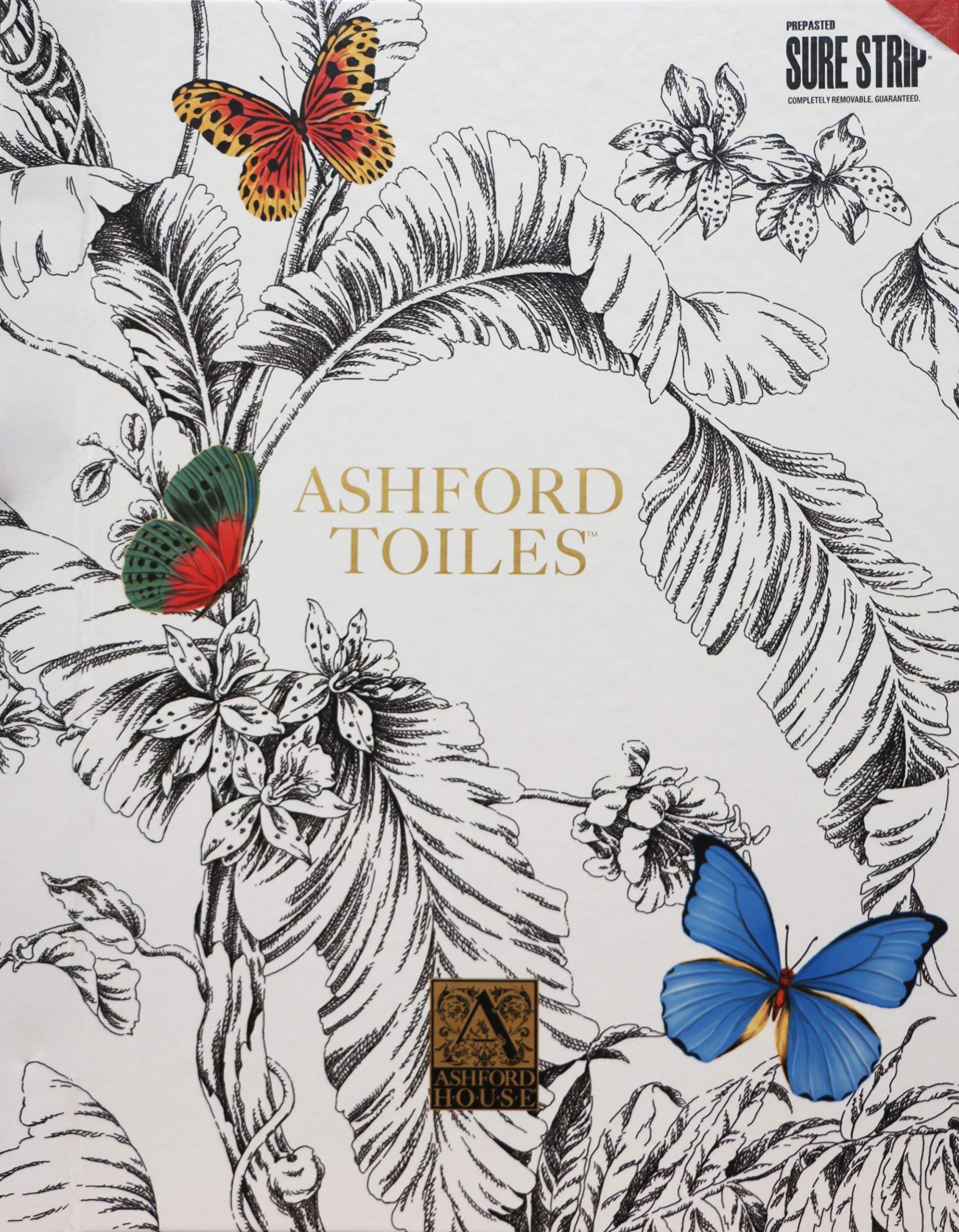 York Wallcoverings Ashford Toiles Dog's Life Removable Wallpaper, Silver/Metallic Gold