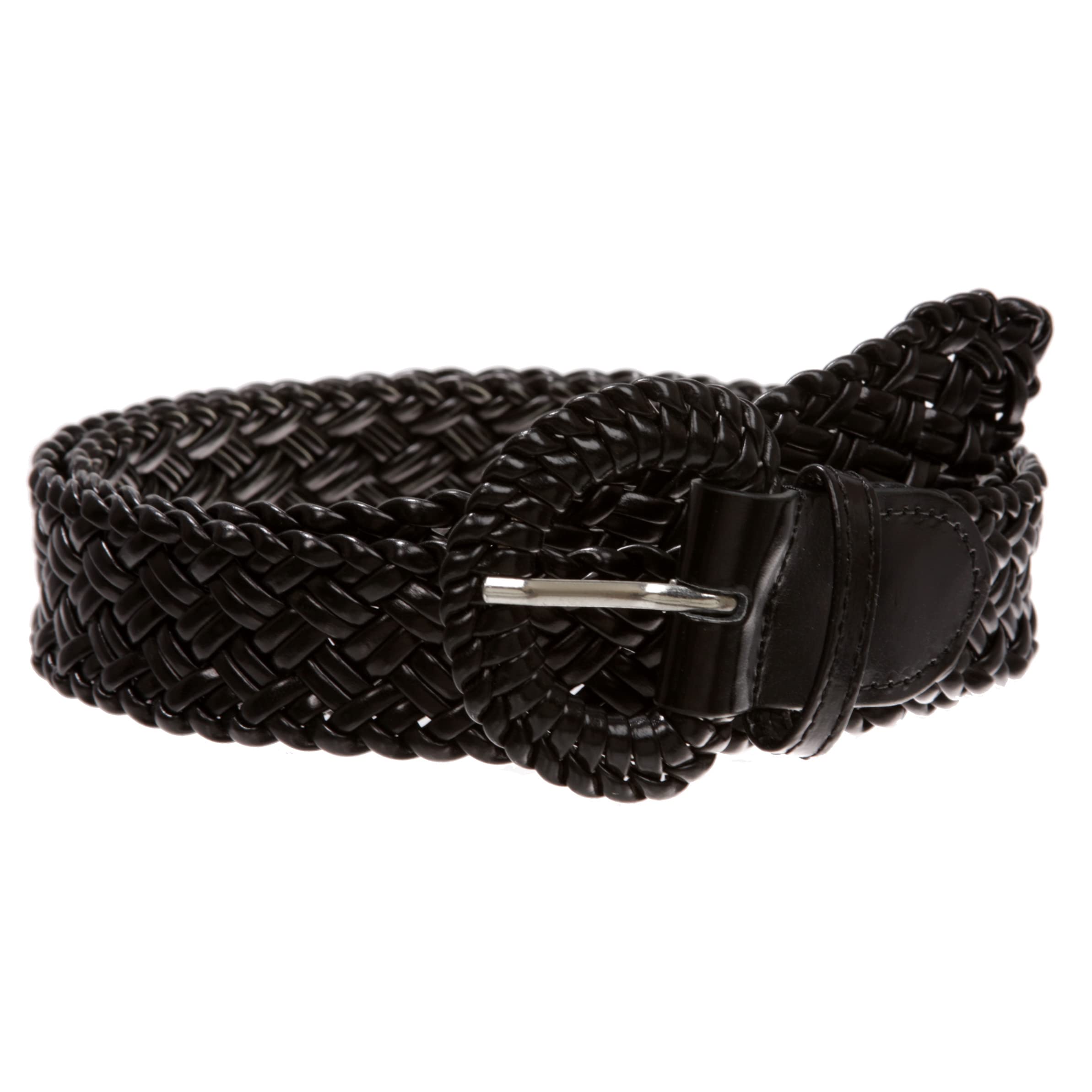 Women's 1 1/4" Inch Wide Hand Made Metallic Braided Woven Casual Belt, Gold | M - 36"