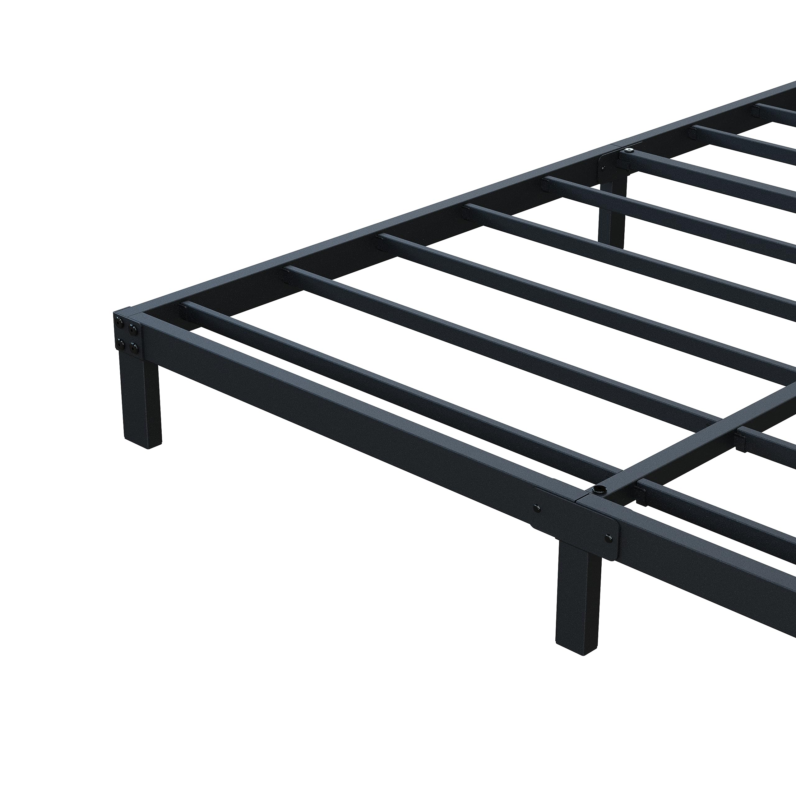Upcanso 7 Inch Queen Bed Frame No Box Spring Need, Low Profile Metal Platform Bed Frame Queen Size, Heavy Duty Support Bedframes Queen, Easy Assembly