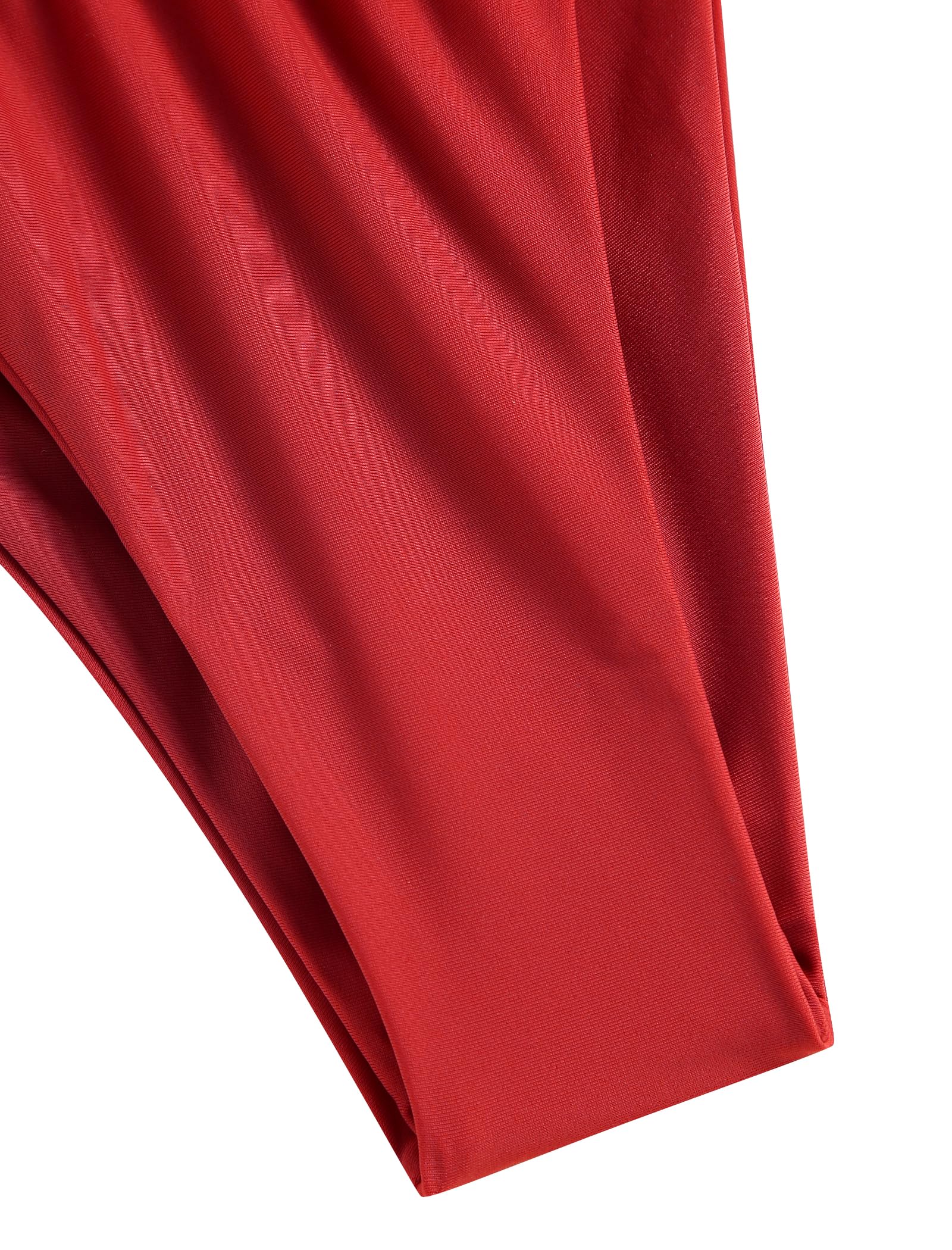 ZAFUL Womens Rib Ruched Bandeau Bikini Adjustable Tie Ruffle Cutout Sexy Swimwear Halter String Triangle Bikini Sets(2-Red, S)