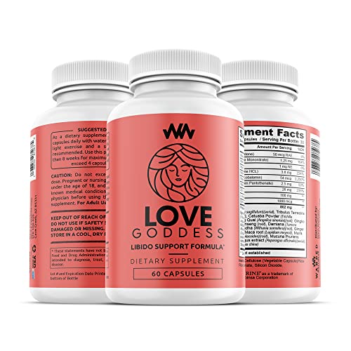 Womens Supplement That Boosts Libido | Enhance Intimacy, Passion and Desire | Miura Puama for Female Specific Arousal | Love Goddess | Vitamin | Warped Wellness